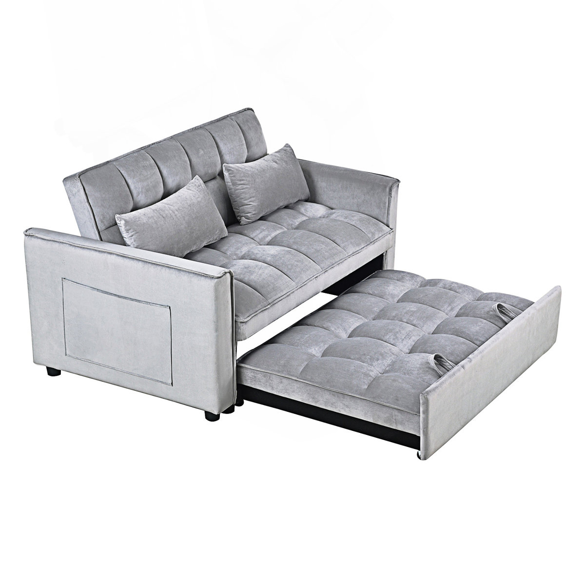 Latitude Run® 3 In 1 Convertible Sleeper Sofa Bed, Modern Pull Out Couch Bed, Loveseat Futon ...